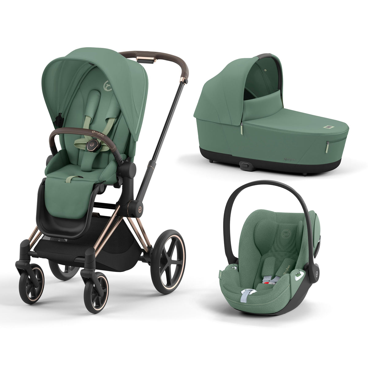 TRIO Passeggino Cybex PRIAM + Navicella + Ovetto Reclinabile Cloud T P ...
